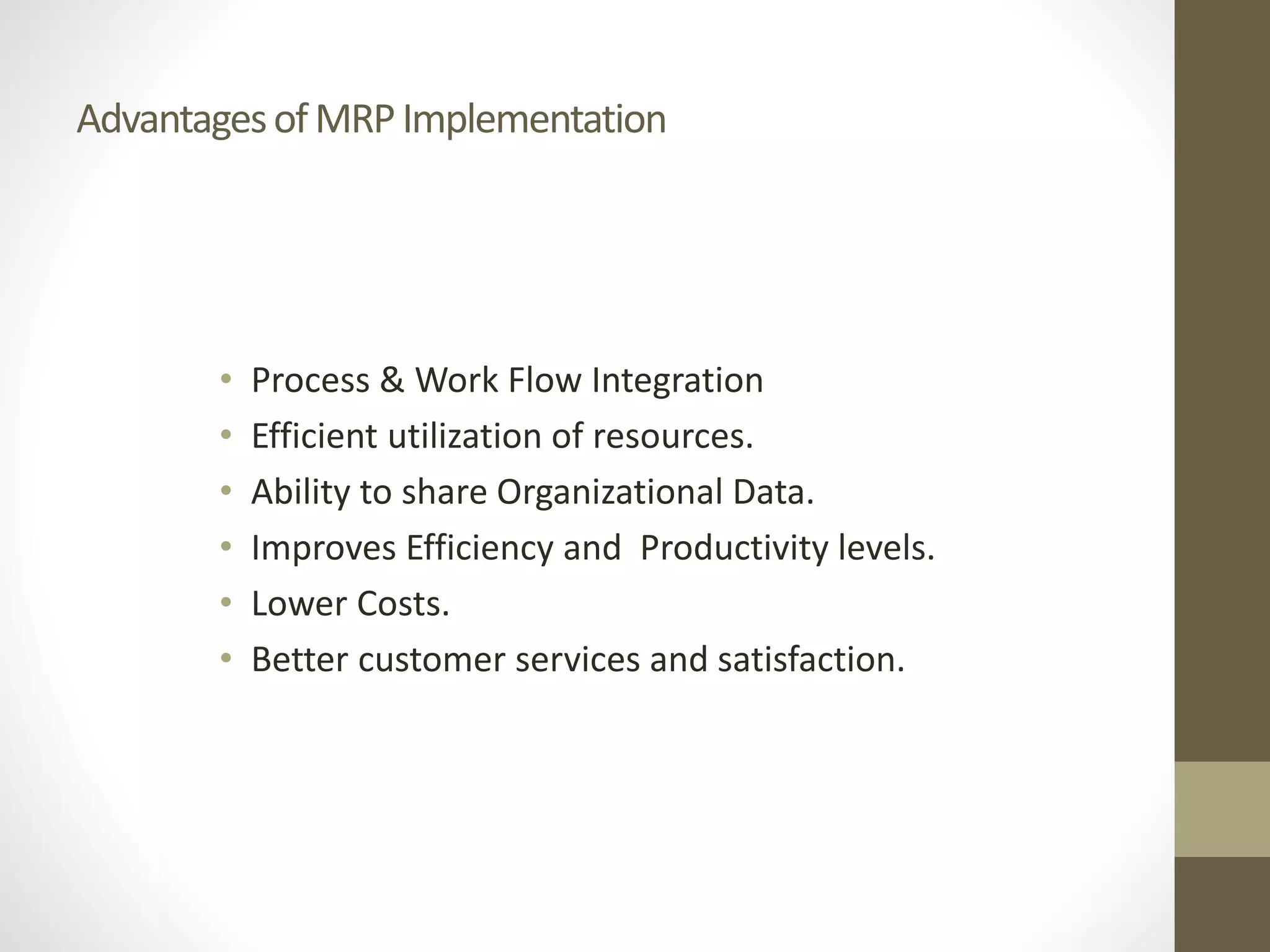Presentation on MRP Work flow | PPTX | Logistics | Business