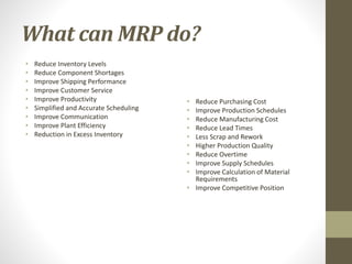 Presentation on MRP Work flow | PPTX | Logistics | Business