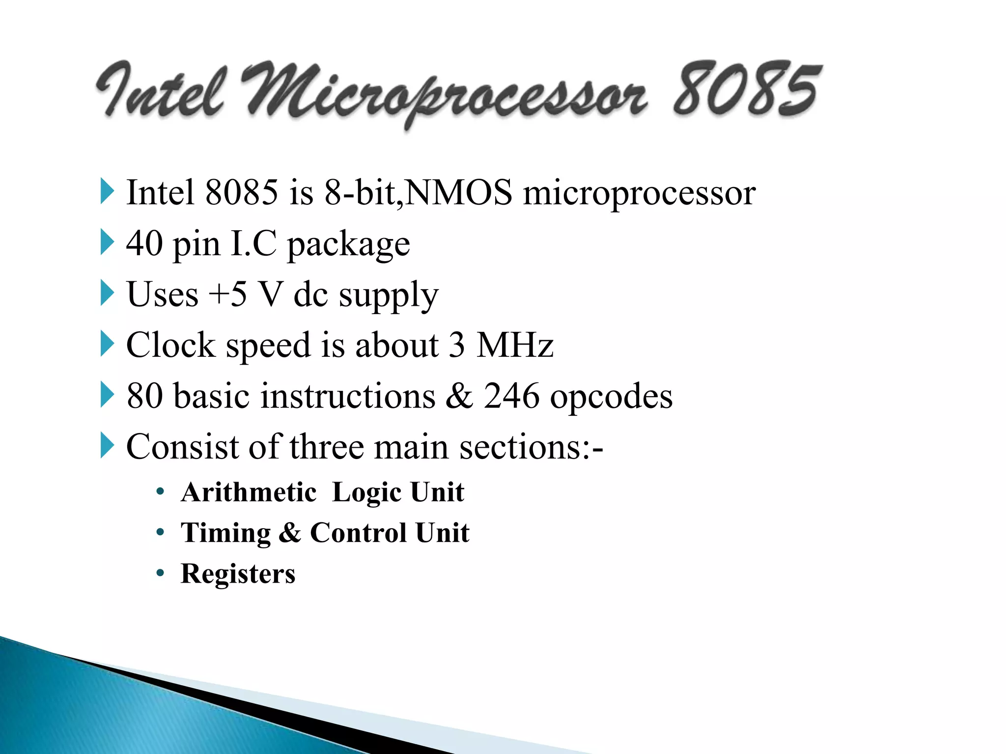 Intel 8085 Micro Processor | PPTX