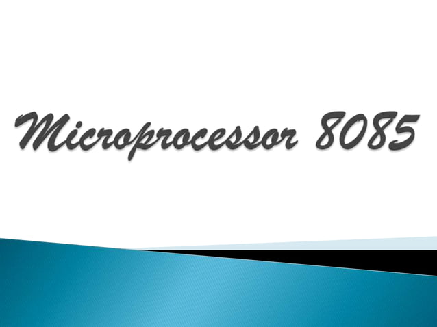 Intel 8085 Micro Processor | PPTX | Operating Systems | Computer Software and Applications