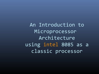 8085 microprocessor Embedded system | PPT