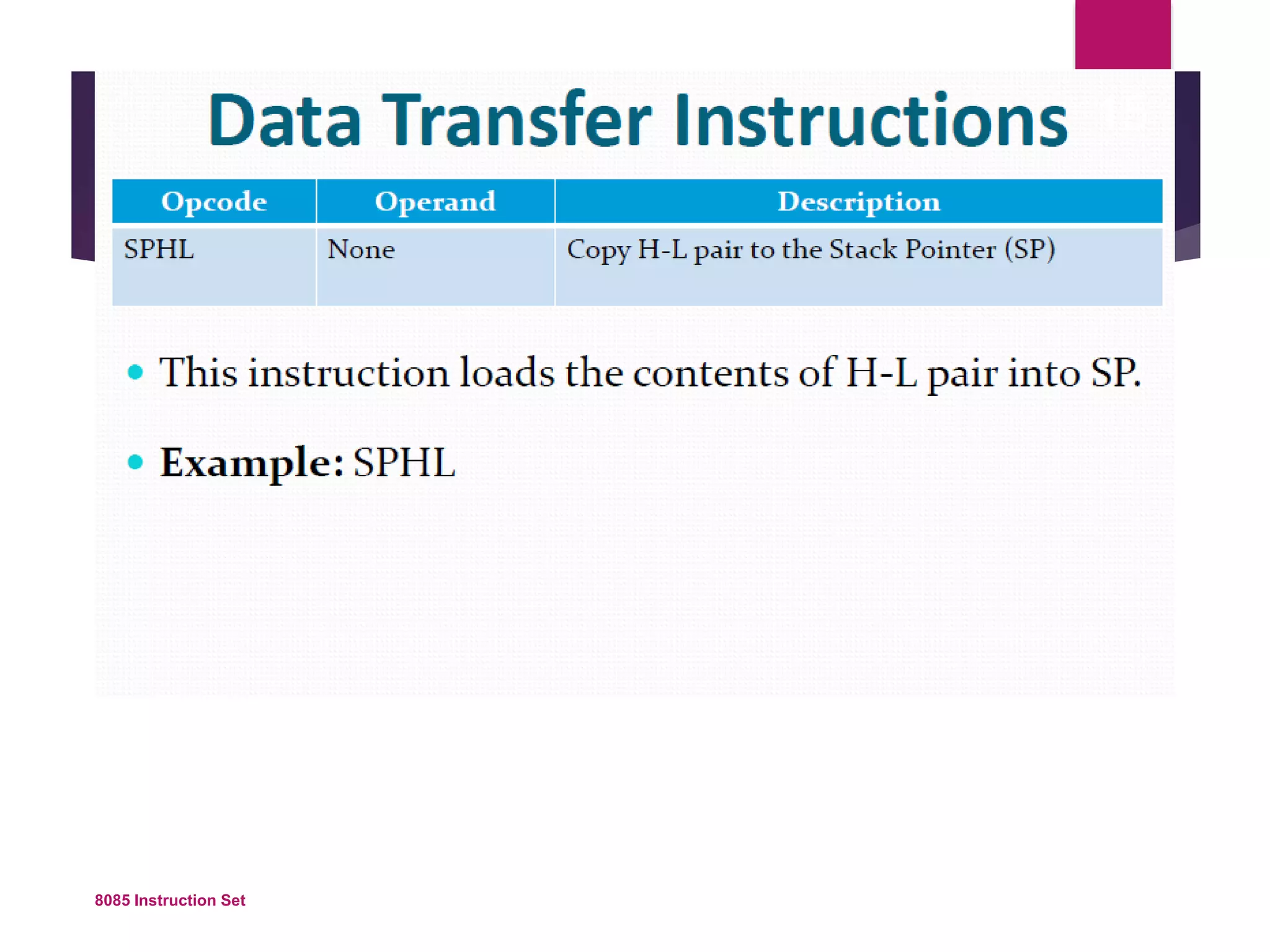 8085 instruction-set part 1 | PPT