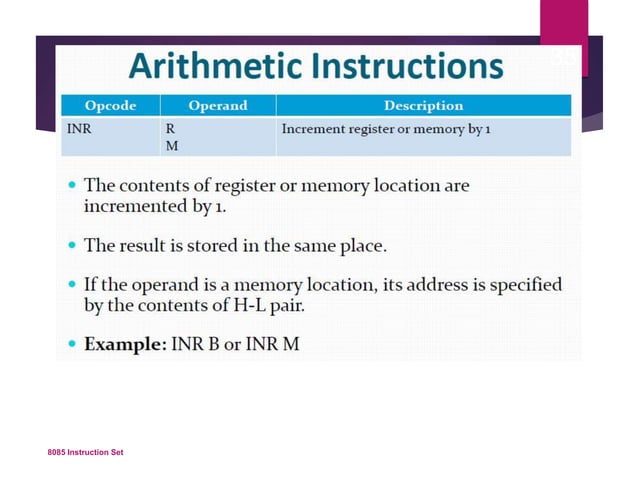 8085 instruction-set part 1 | PPT