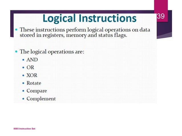 8085 instruction-set part 1 | PPT