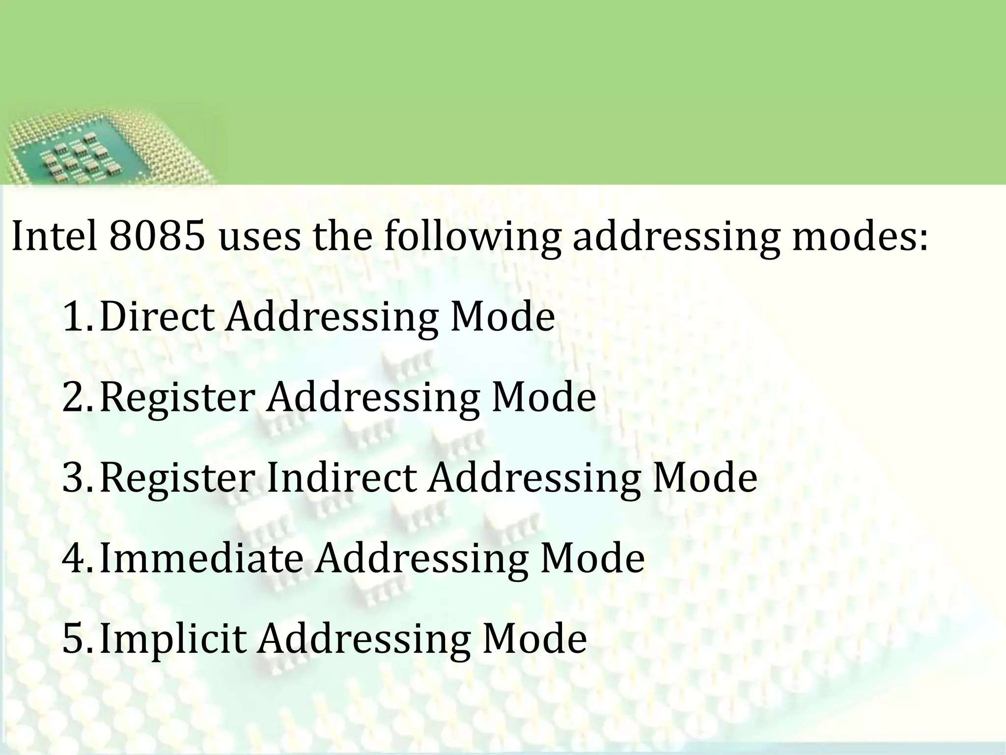 8085 addressing modes | PPT