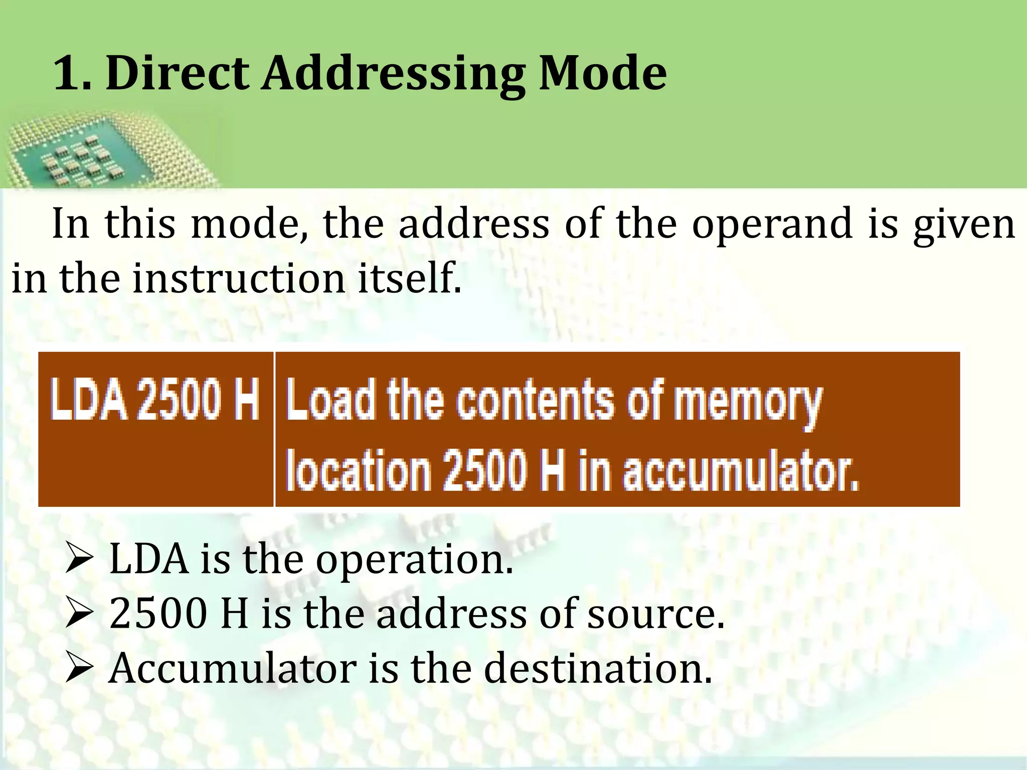8085 addressing modes | PPTX