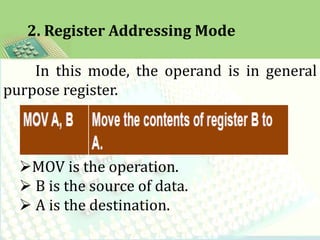 8085 addressing modes | PPTX