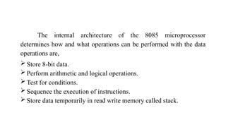 8085 Architecture microprocessor and application | PPTX