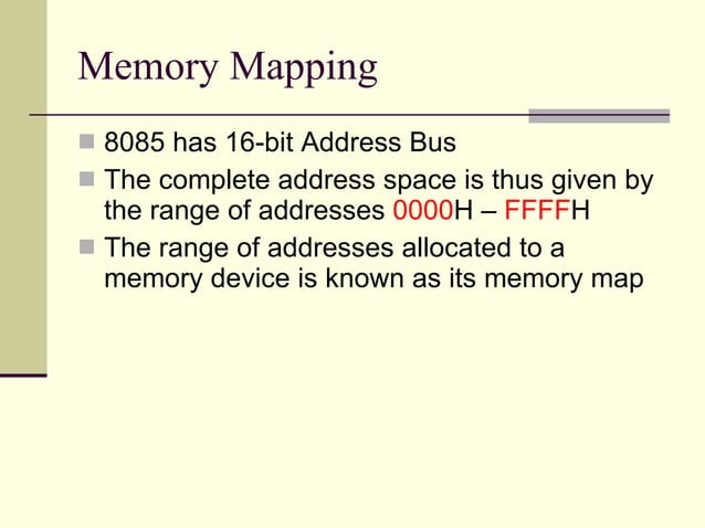 8085 Architecture & Memory Interfacing1 | PPT