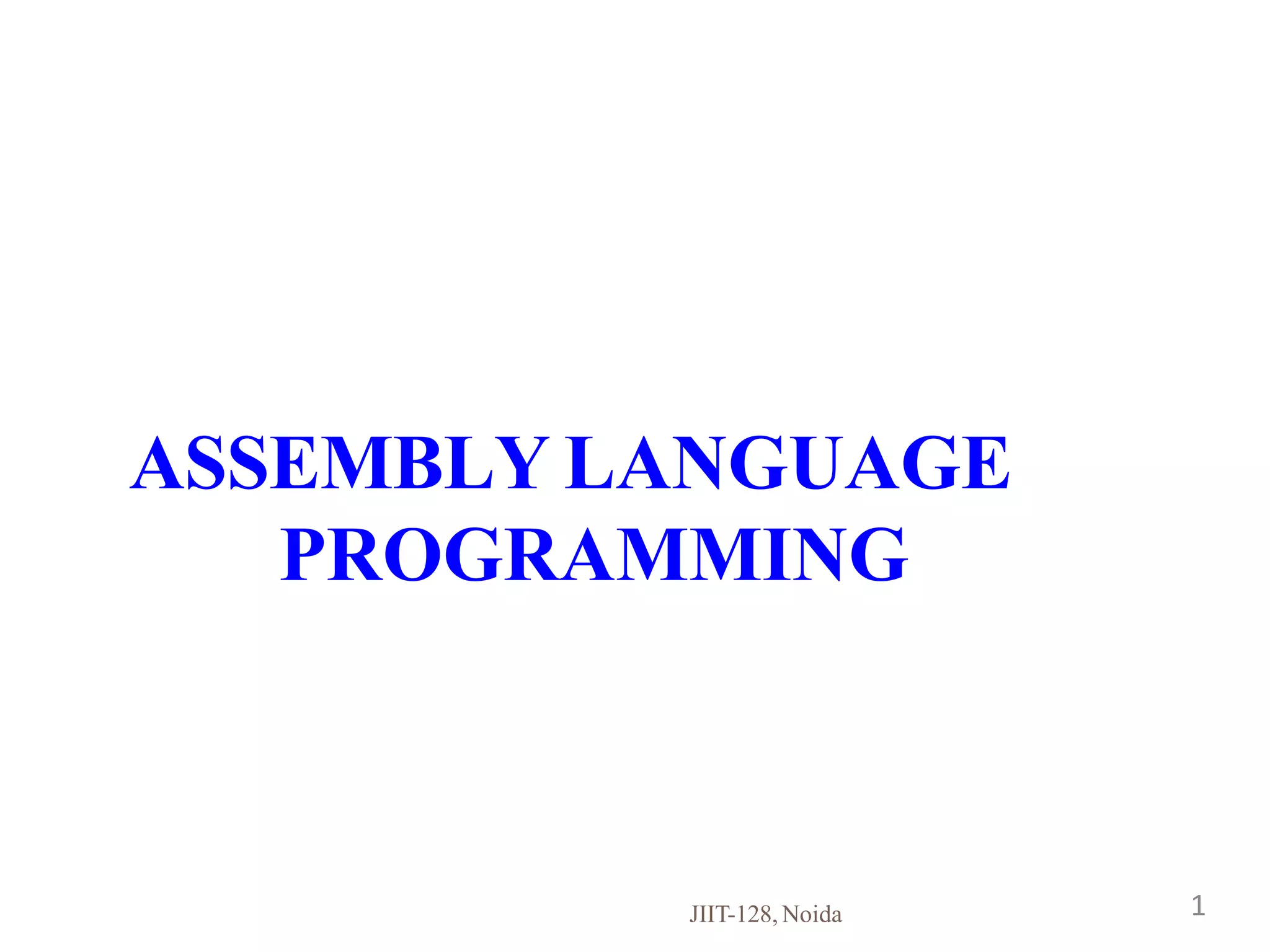 8085 Assembly Programmingpptx