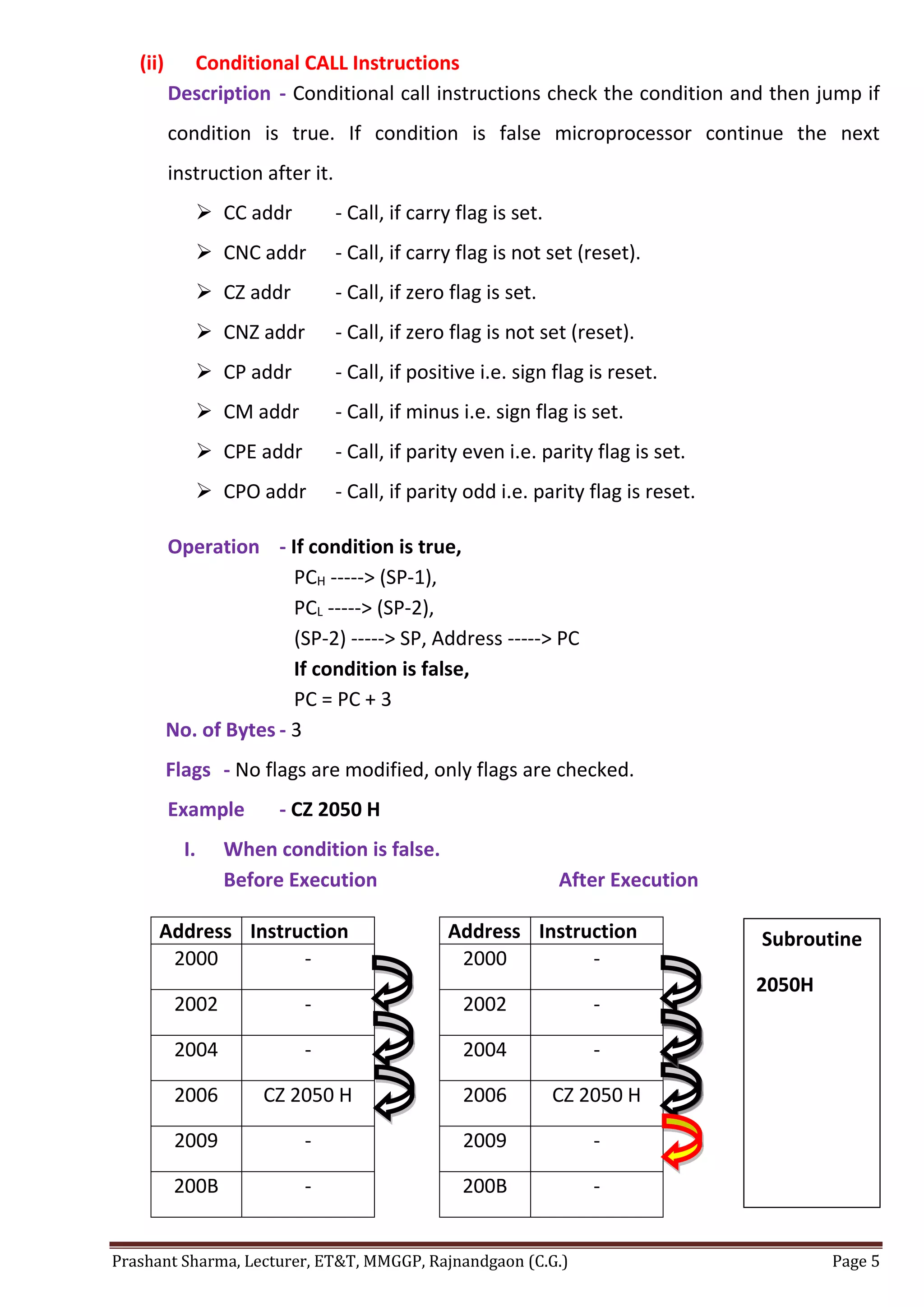 8085 branching instruction | PDF | Programming Languages | Computing
