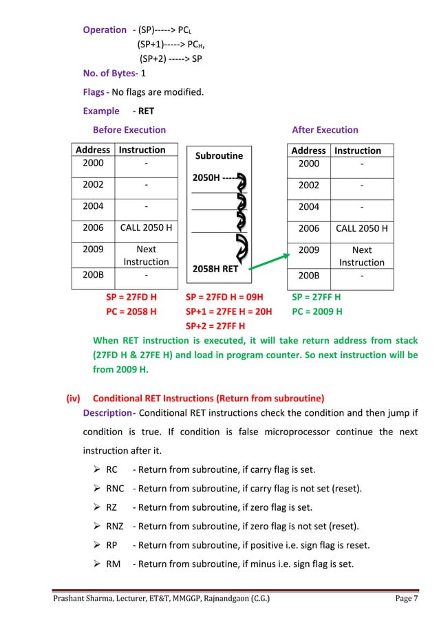 8085 branching instruction | PDF | Programming Languages | Computing