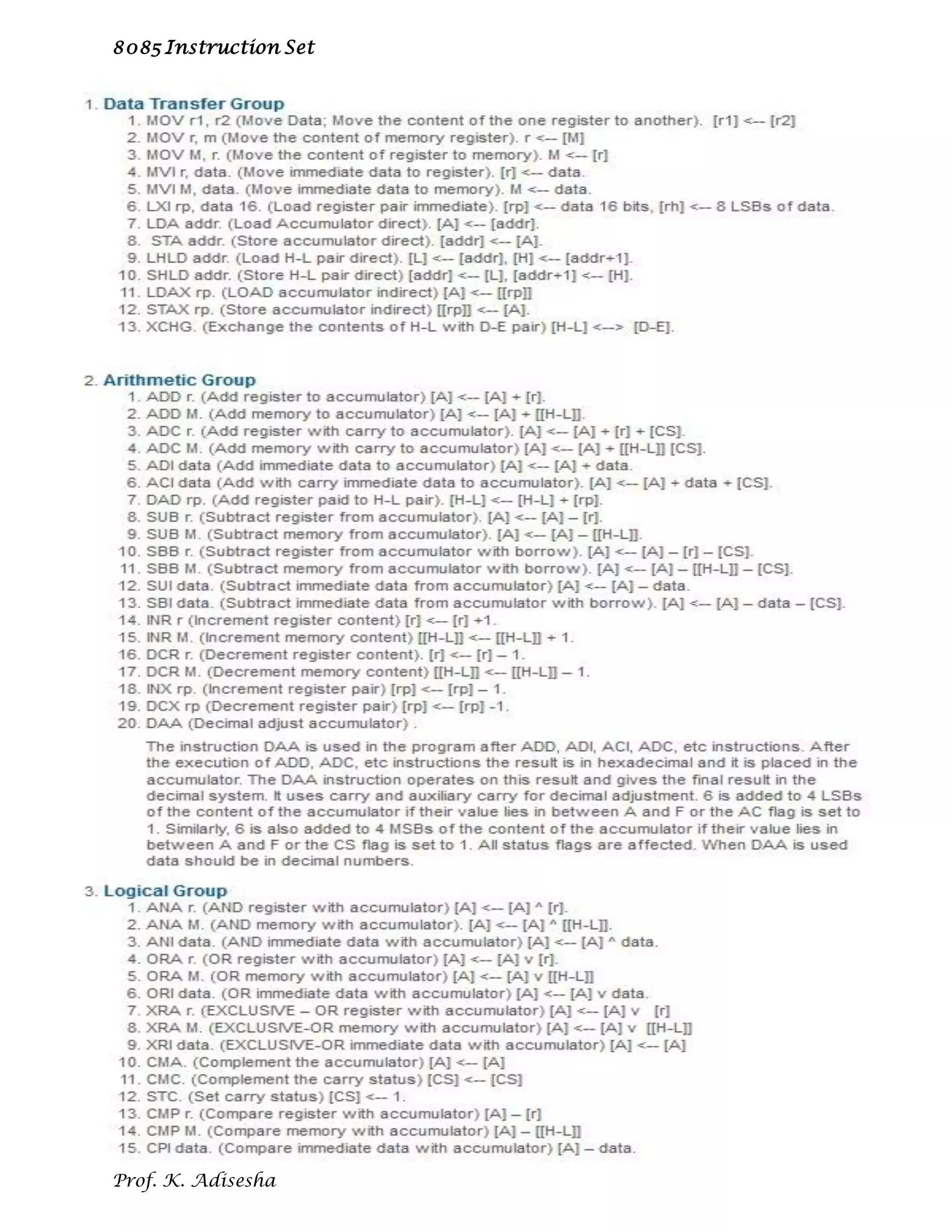 8085 instructions | PDF