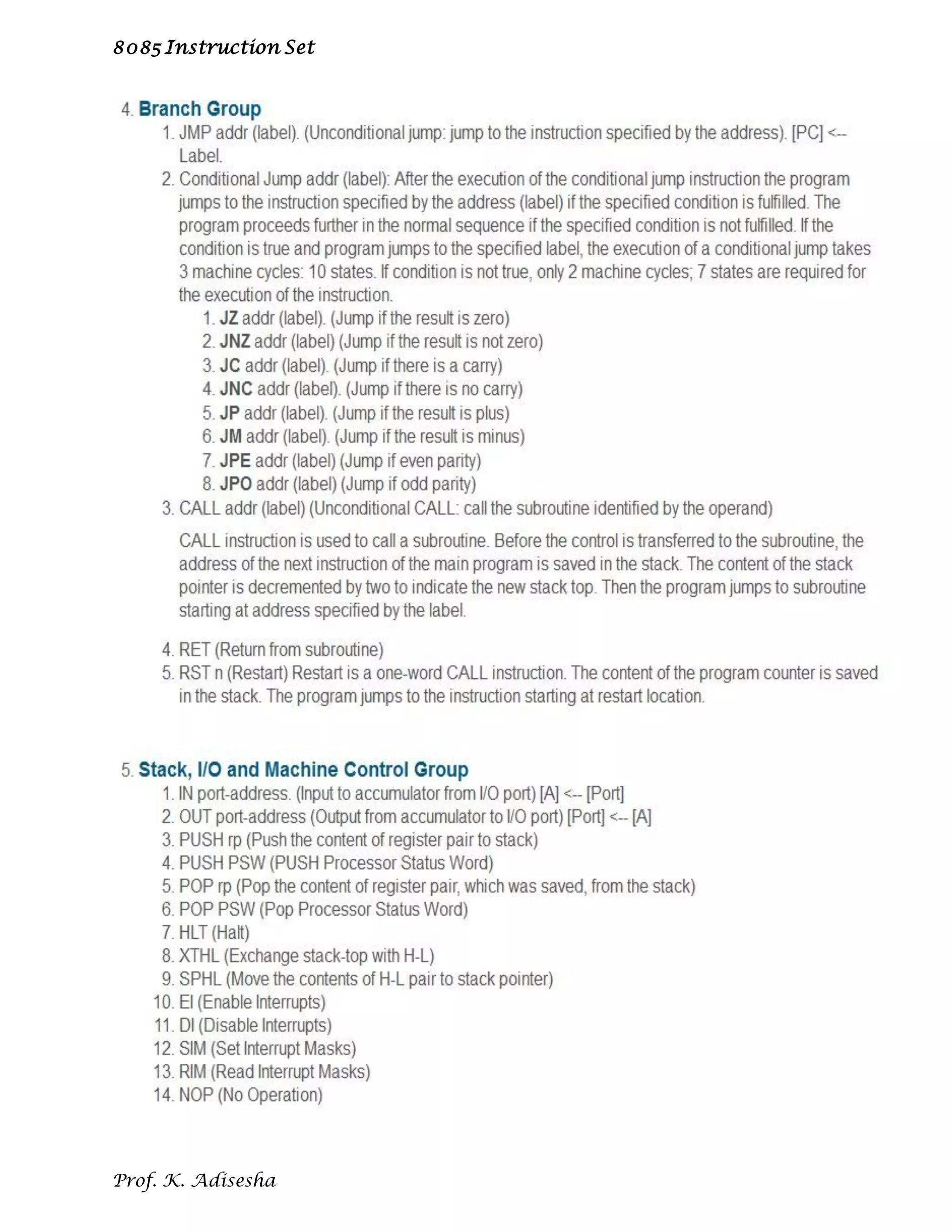 8085 instructions | PDF