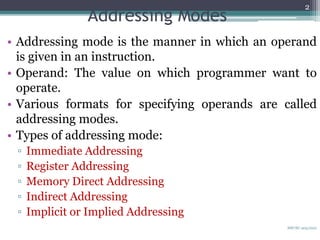 8085 instructions and addressing modes | PDF