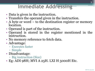 8085 instructions and addressing modes | PDF