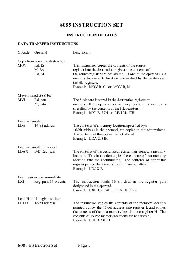 Opcode sheet for 8086 pdf - findlasopa