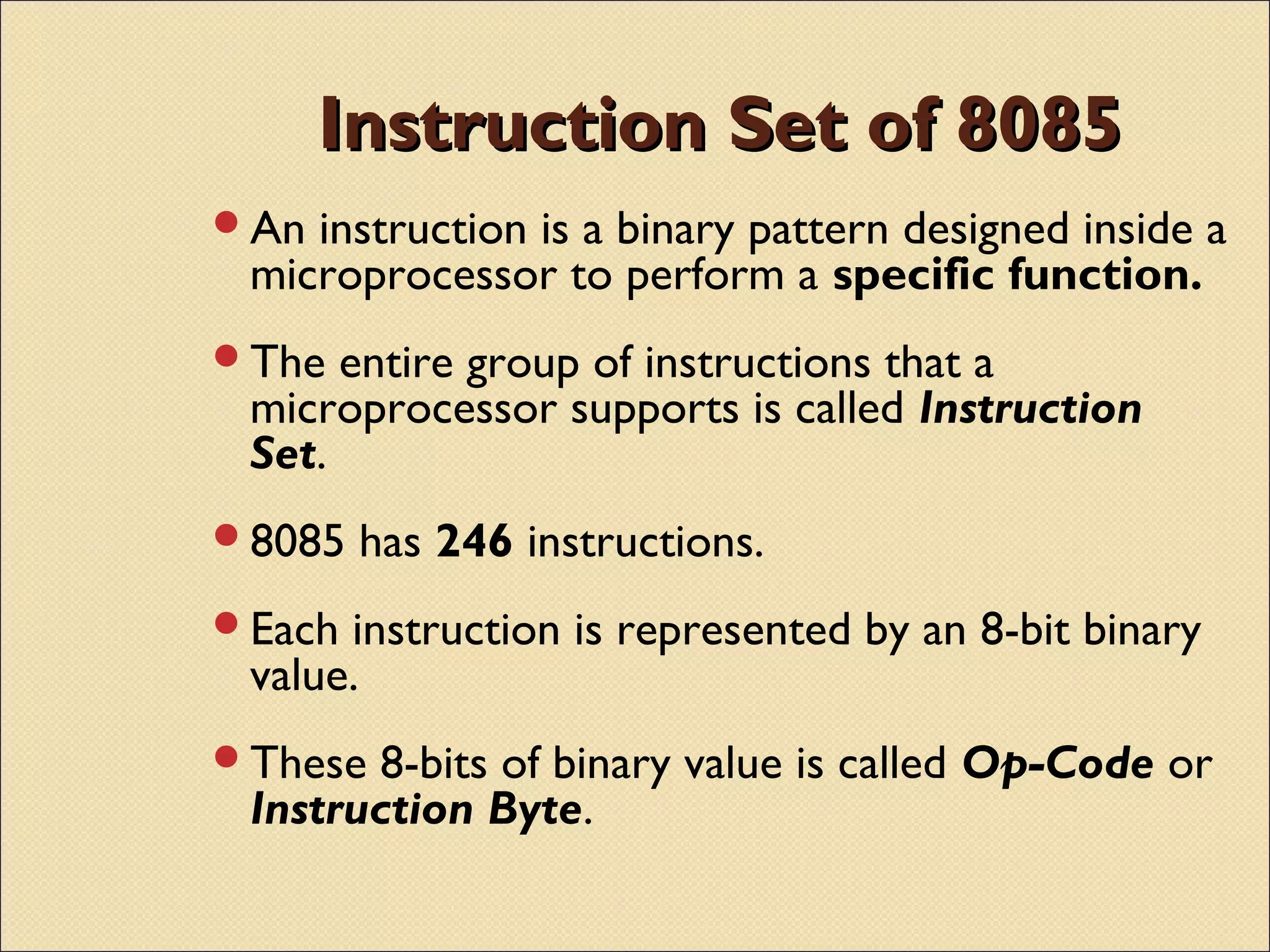 8085 instruction set | PPT
