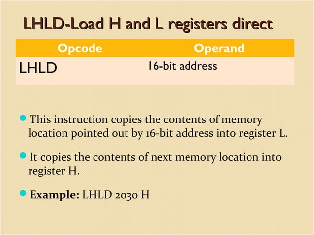 8085 Instruction Set Ppt 