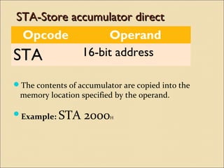 8085 instruction set | PPT