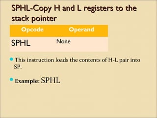 8085 instruction set | PPT