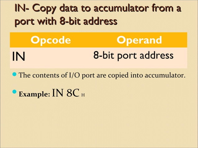 8085 instruction set | PPT