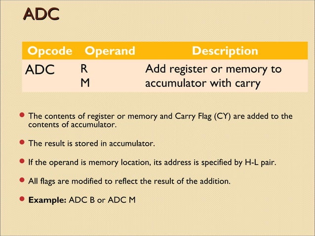 8085 instruction set | PPT