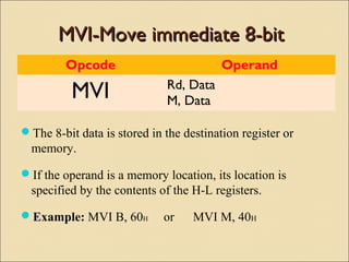 8085 instruction set | PPT
