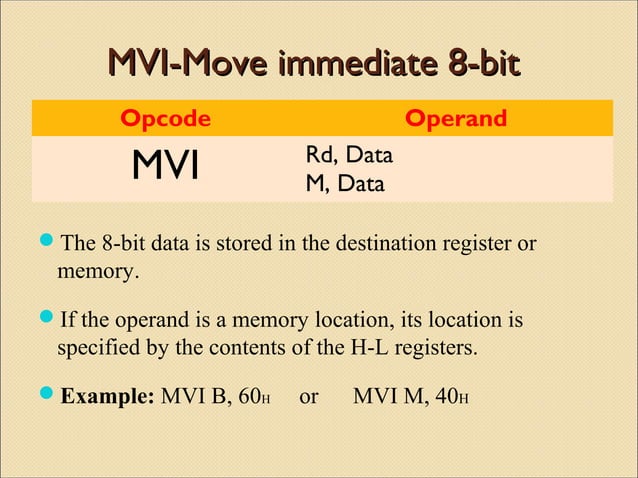 8085 instruction set | PPT