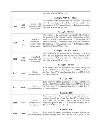 8085 instruction set | PDF