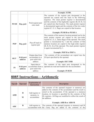 8085 instruction set | PDF