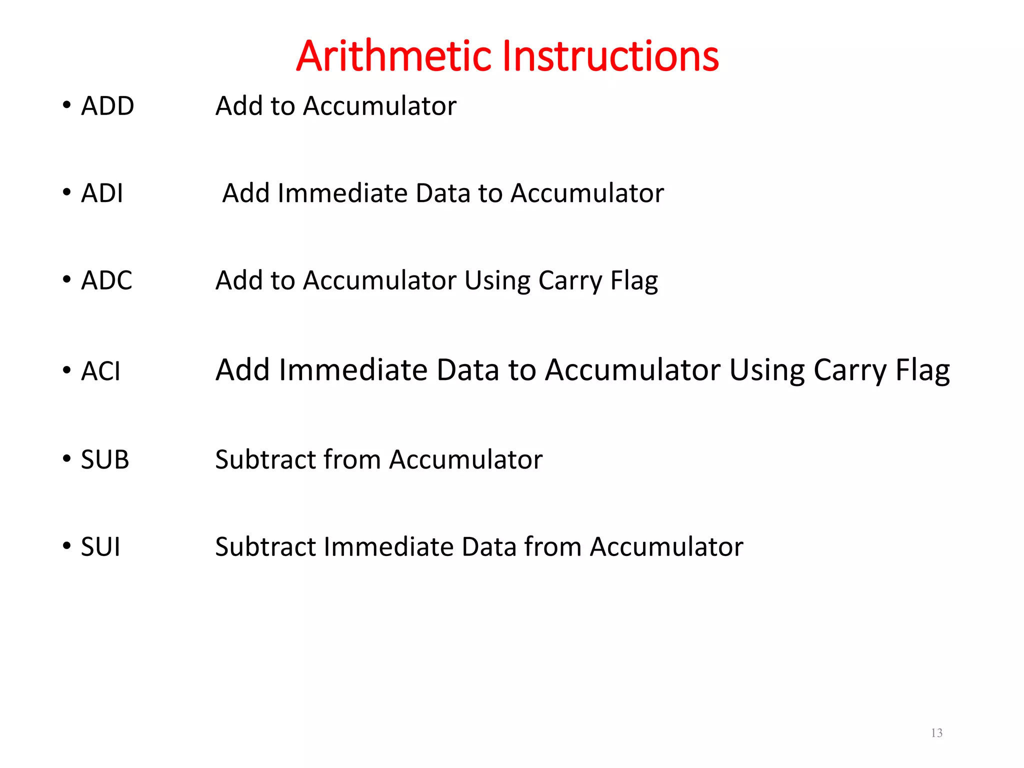 8085 instruction set and Programming | PPT
