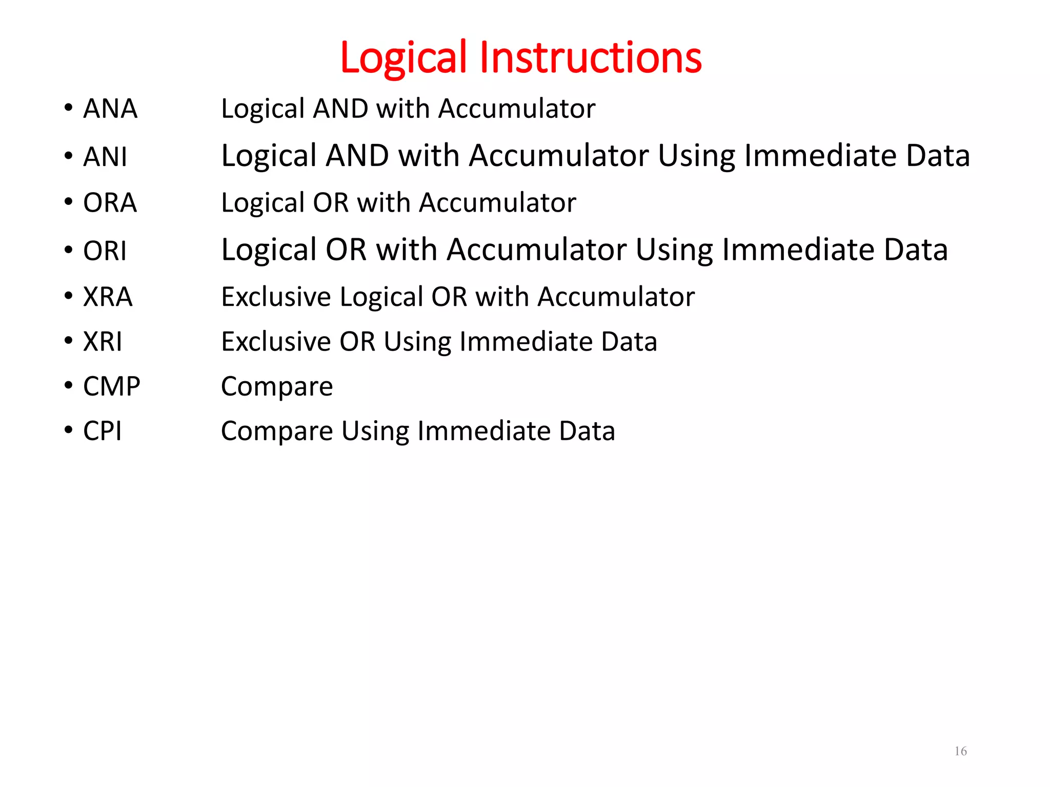 8085 instruction set and Programming | PPT