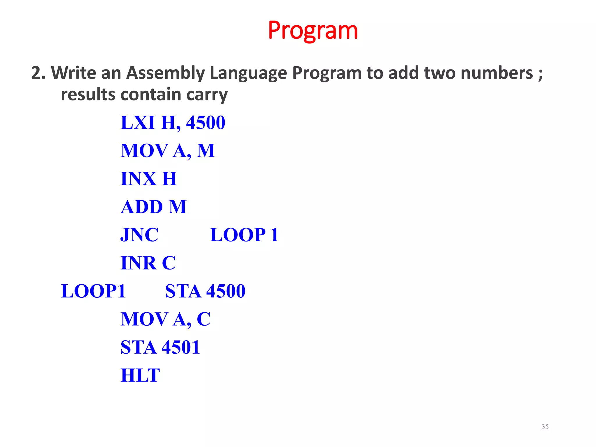 8085 instruction set and Programming | PPT