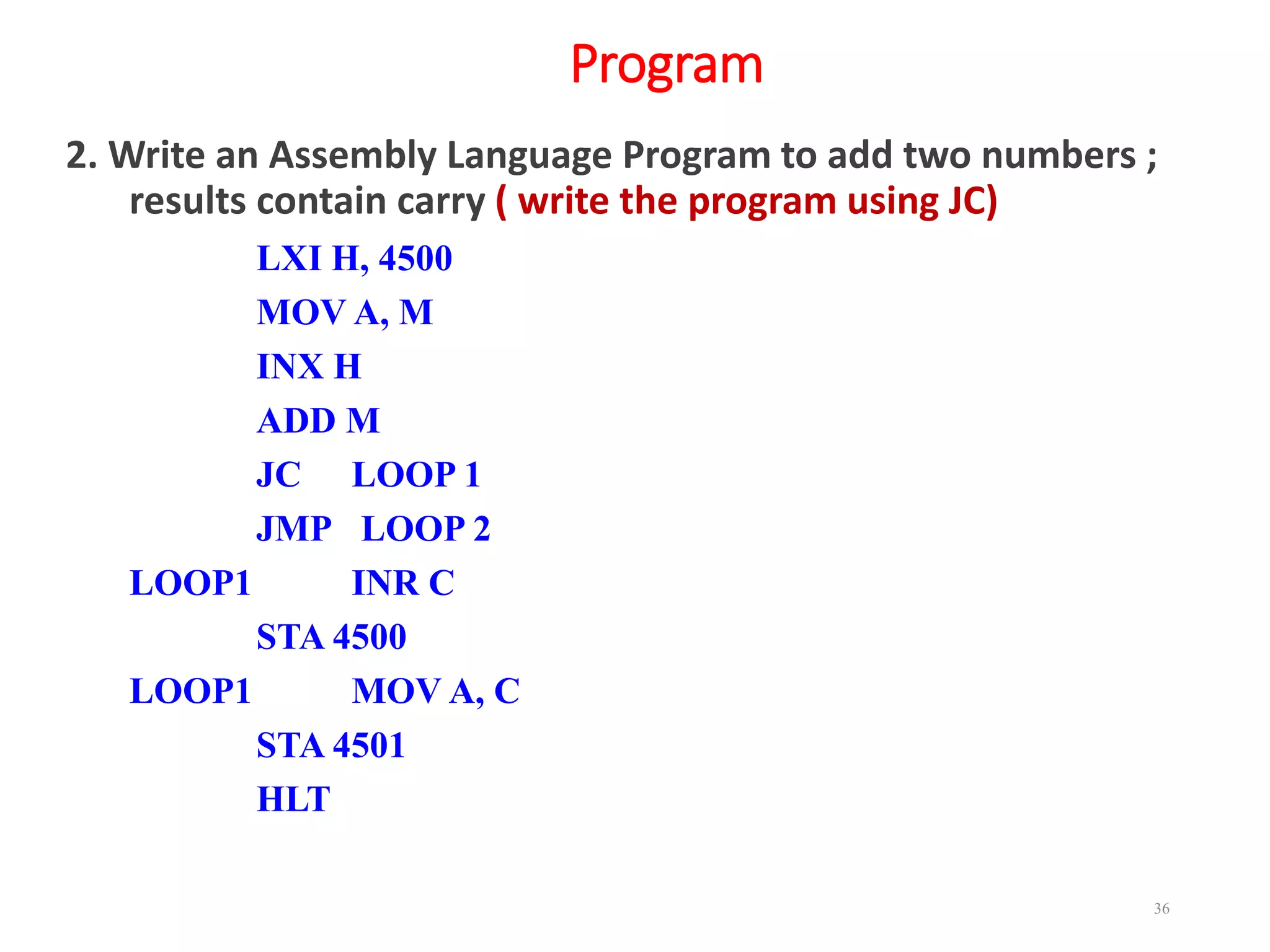 8085 instruction set and Programming | PPT