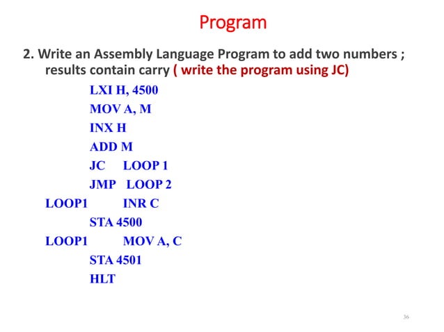 8085 Instruction Set And Programming Ppt 3140