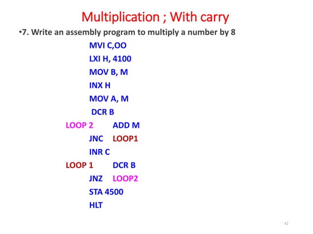 8085 instruction set and Programming | PPT