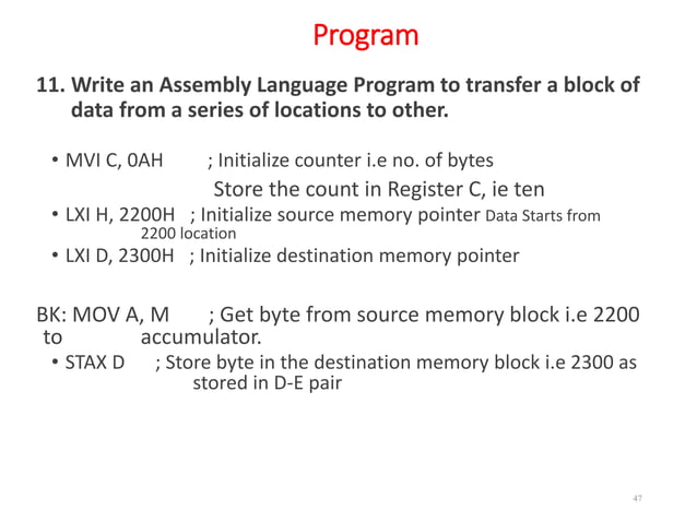 8085 instruction set and Programming | PPT