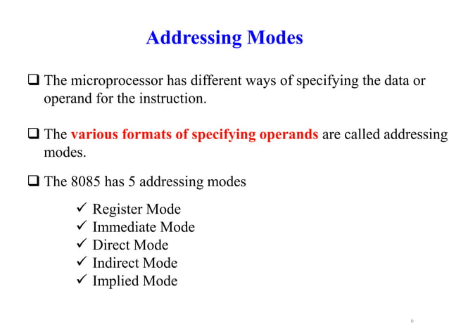 8085 instruction set and Programming | PPT