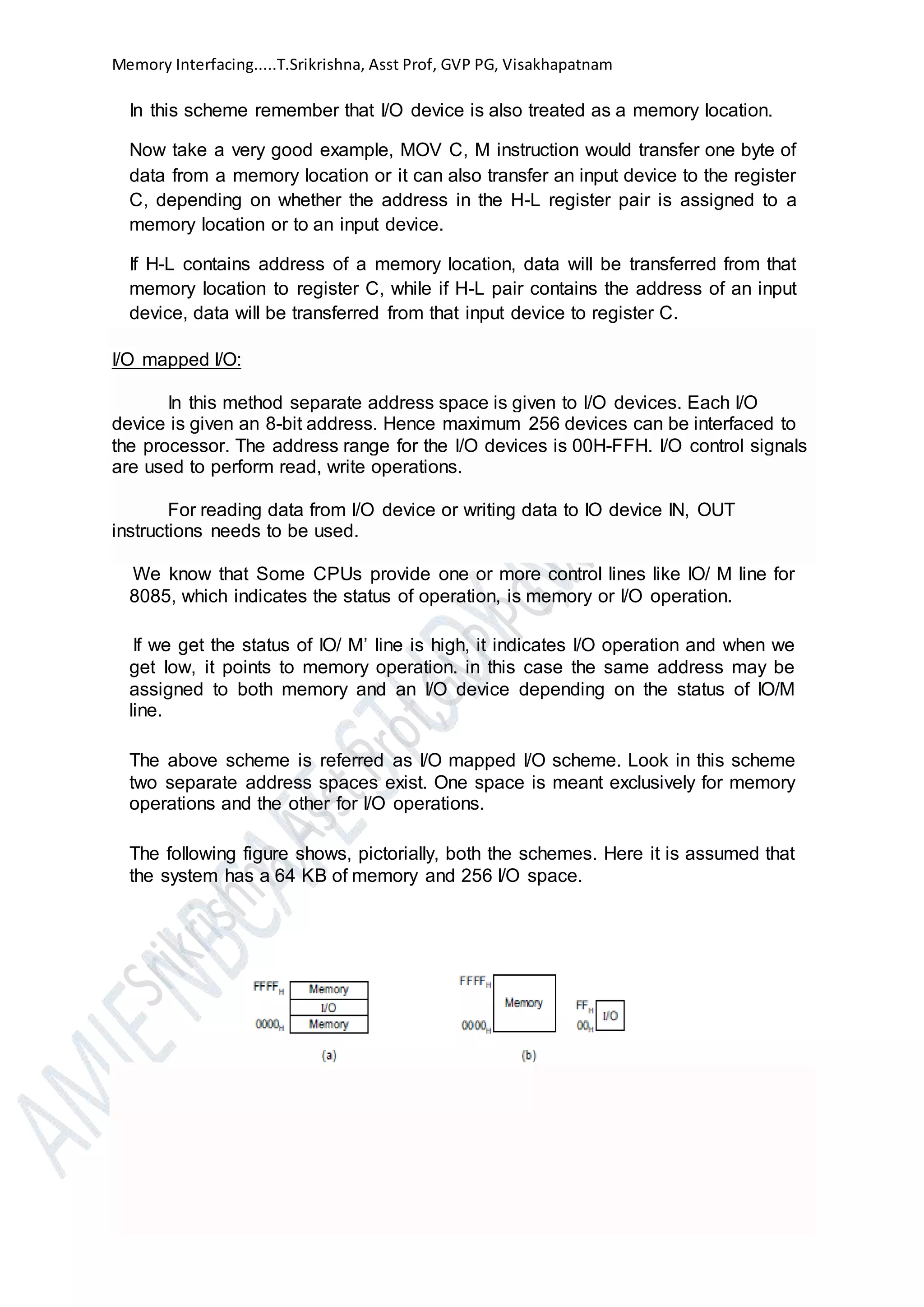 8085 interfacing with memory chips | DOCX