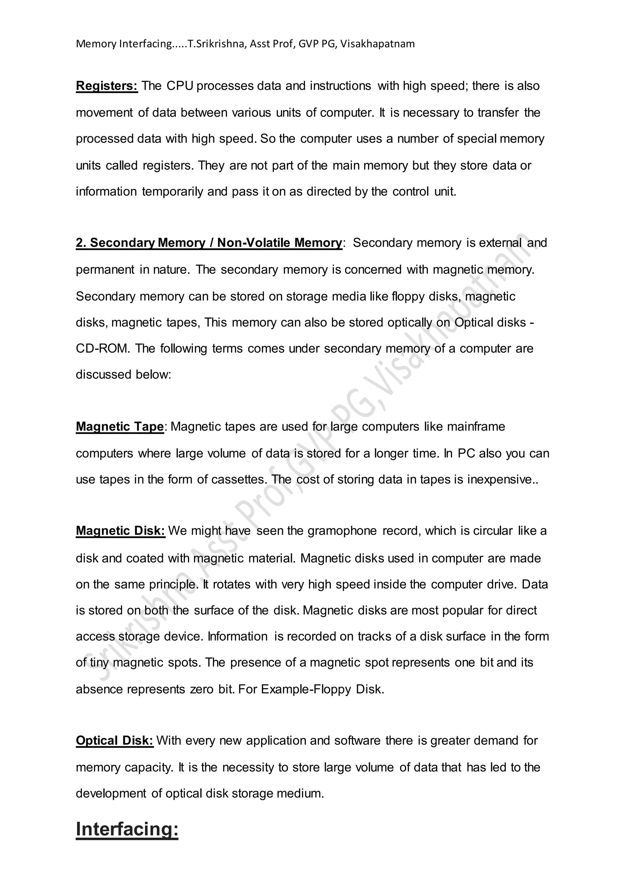 8085 interfacing with memory chips | DOCX