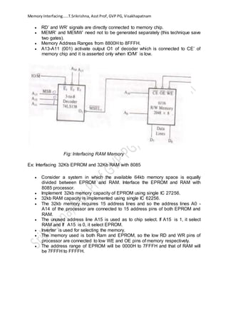 8085 interfacing with memory chips | DOCX