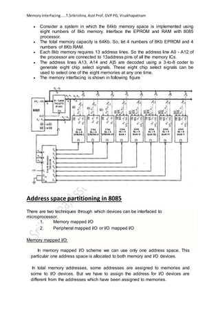 8085 interfacing with memory chips | DOCX