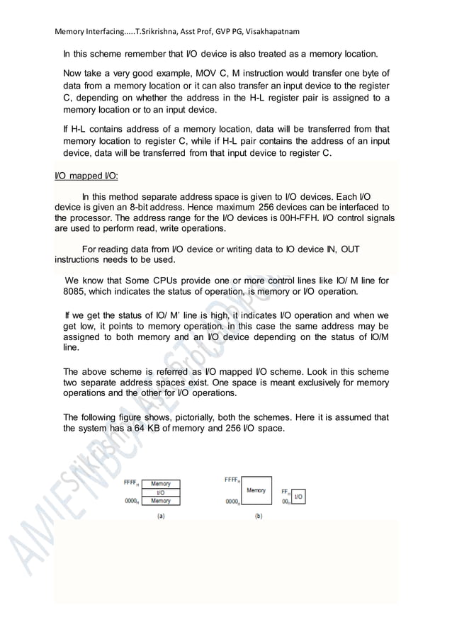 8085 interfacing with memory chips | DOCX | Data Storage and Warehousing | Computing