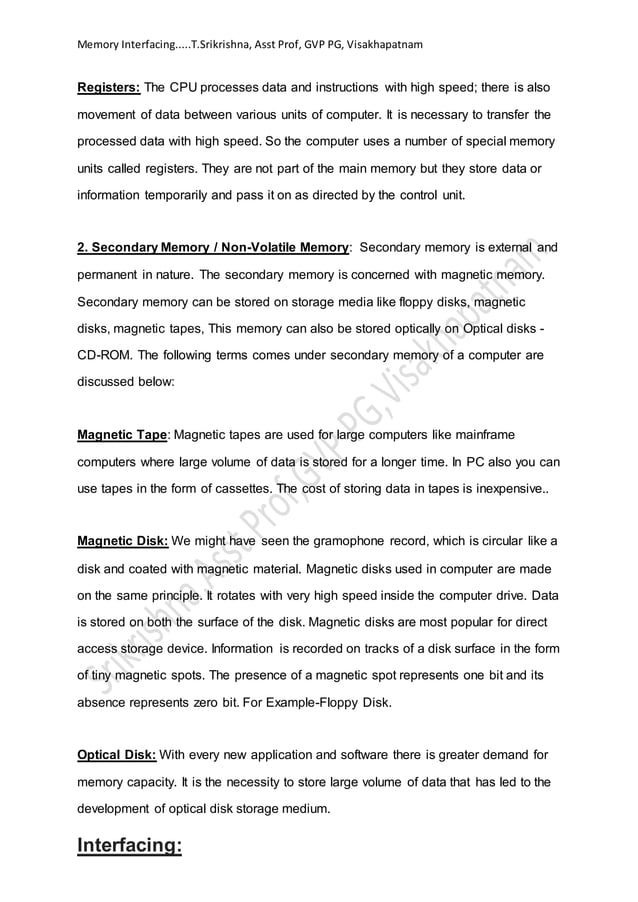 8085 interfacing with memory chips | DOCX | Data Storage and Warehousing | Computing