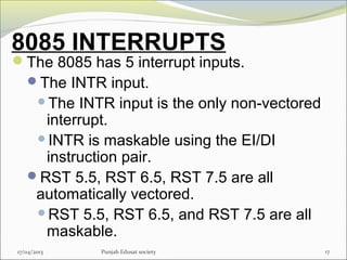 8085 interrupts | PPT