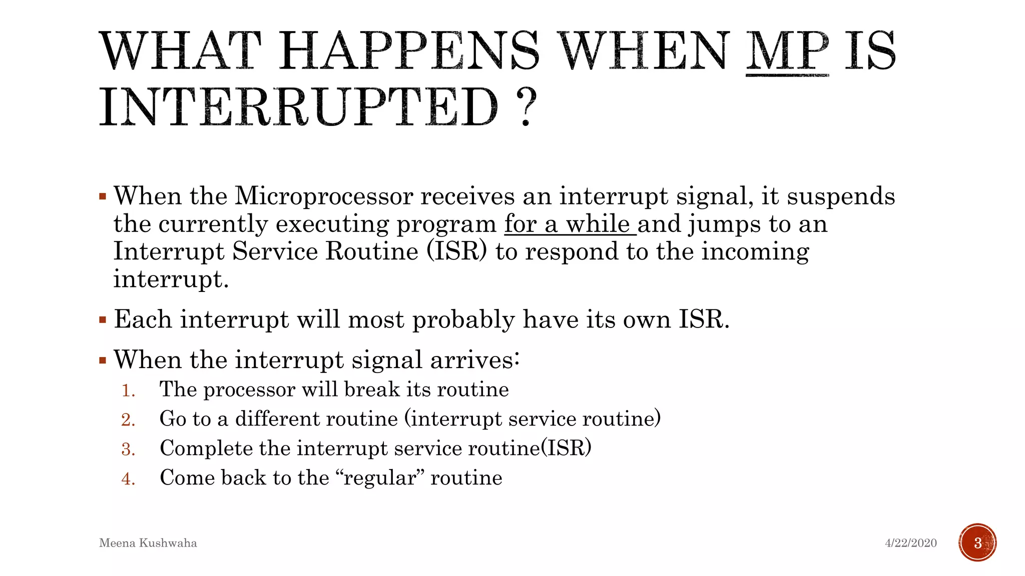 8085 interrupts | PPTX