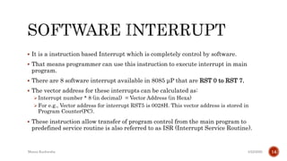 8085 interrupts | PPTX