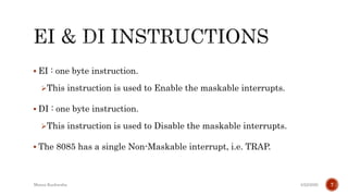 8085 interrupts | PPTX
