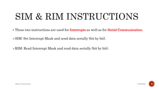 8085 interrupts | PPTX